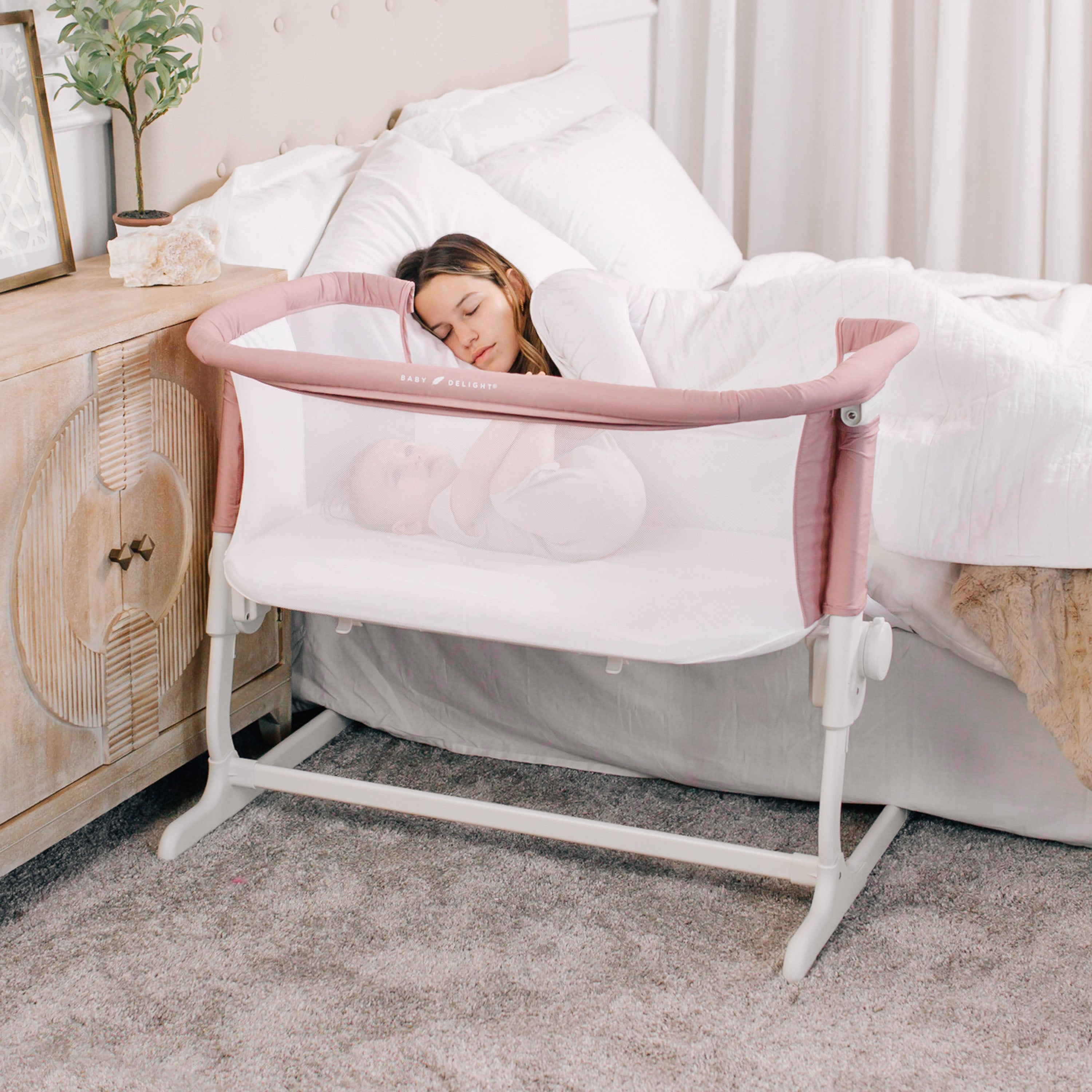 Beside Me™ Dreamer Organic Bassinet & Bedside Sleeper - Organic Rose ...
